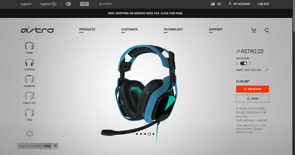 Astro Headphone Customizer - Spectrum
